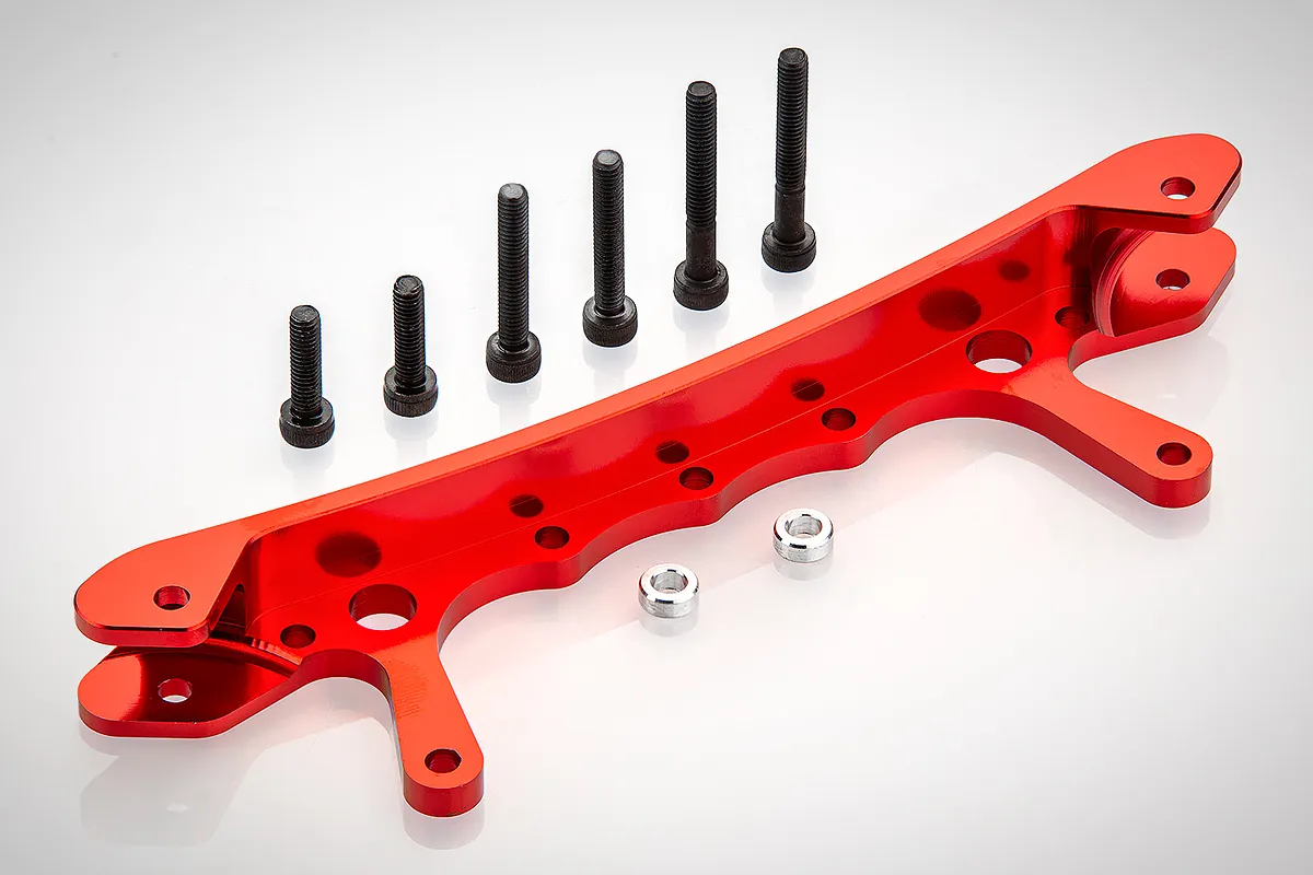 Rovan Red Aluminium Rear Shock Tower Brace Set | 95104A