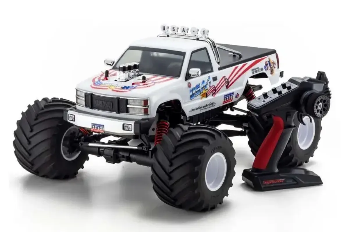 Kyosho USA 1 VE RC Monster Truck Electric Brushless 4WD 1 8 Scale RTR White
