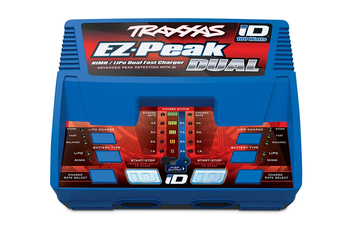 Traxxas Ez-Peak Dual 8Amp 100Watts NiMH/LiPo ID Charger | 2972A