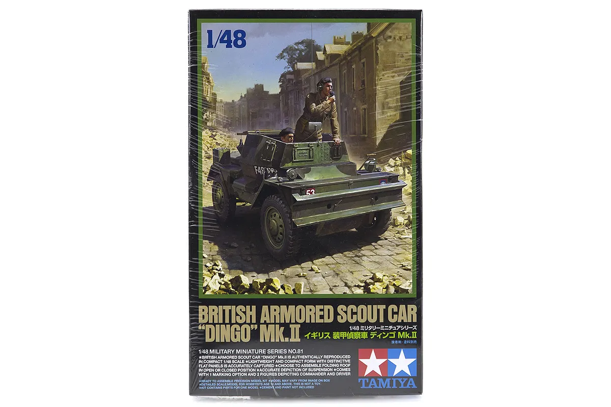 Tamiya 1/48 British Dingo Mk.II Armored Scout Car Scaled Plastic Model ...