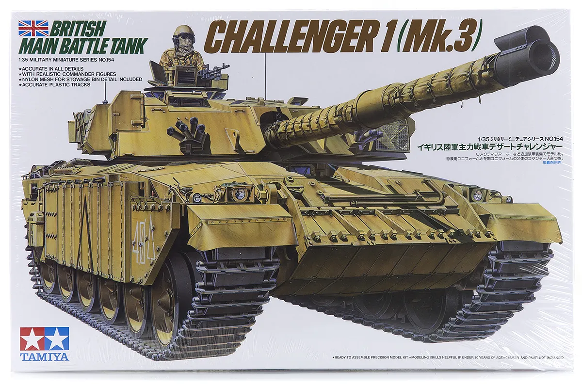 Tamiya 1/35 British MBT Challenger 1 (Mk.3) Tank Scaled Plastic Model ...