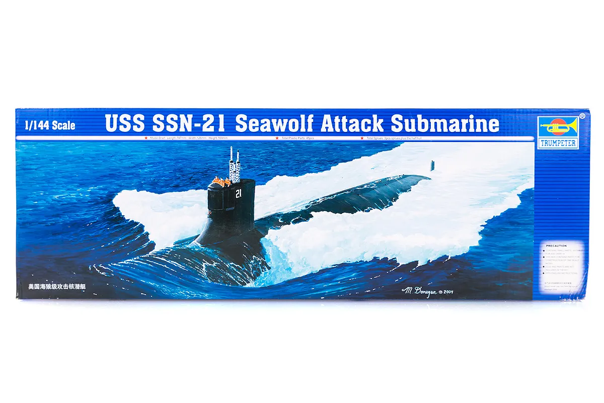 Trumpeter 1/144 USS Seawolf SSN-21 Attack Submarine Plastic Model Kit ...