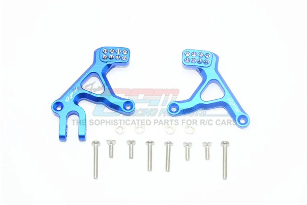 GPM Blue Aluminium TRX-4 Front Adjustable Shock Tower 2Pcs | TRX4028A-B