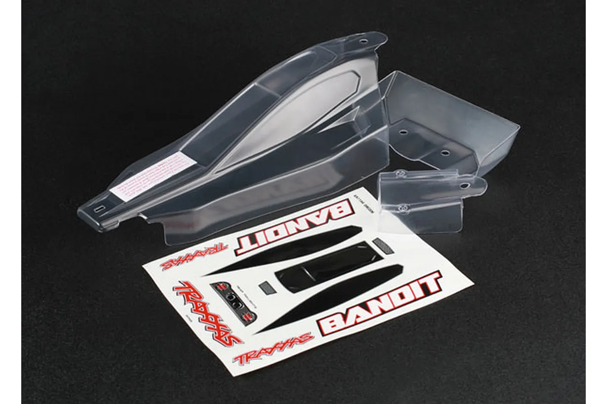 Traxxas Bandit Clear Unpainted Body Shell w/ Decal Sheet | 2417
