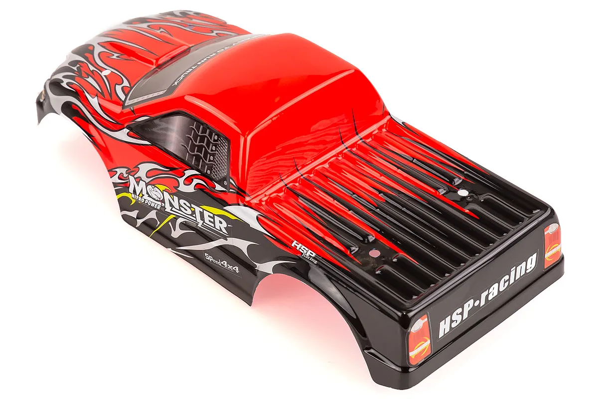 HSP 1/10 Binturong Truck Painted Red Body Shell | 10110A