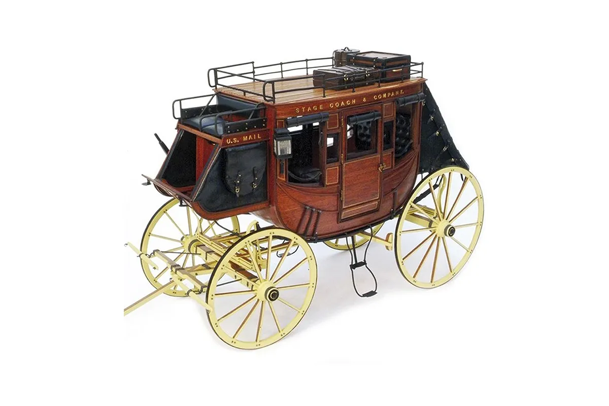 Artesania Latina 1/10 1848 American Stage Coach Scaled Wooden Model Kit ...