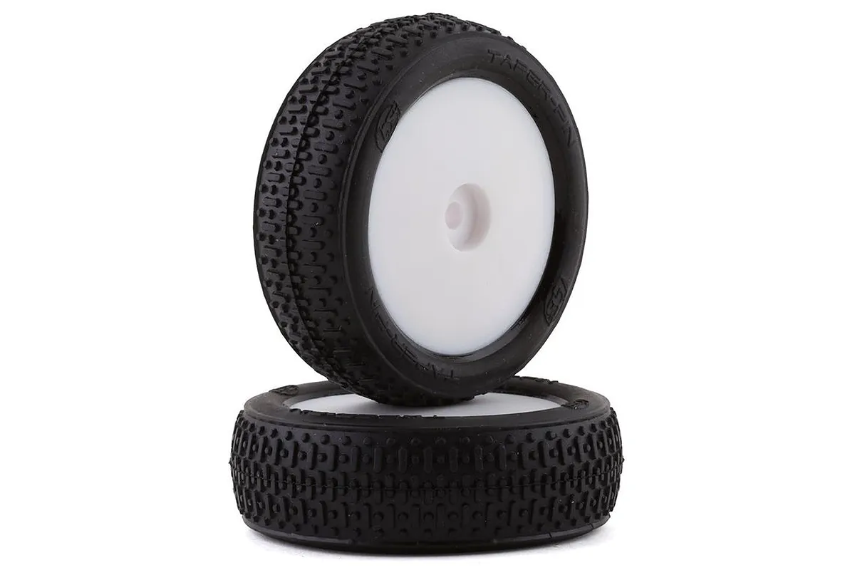 Losi 1.6" Mini-B 2.0 Front Taper Pin Off Road Tyres on White Rims ...
