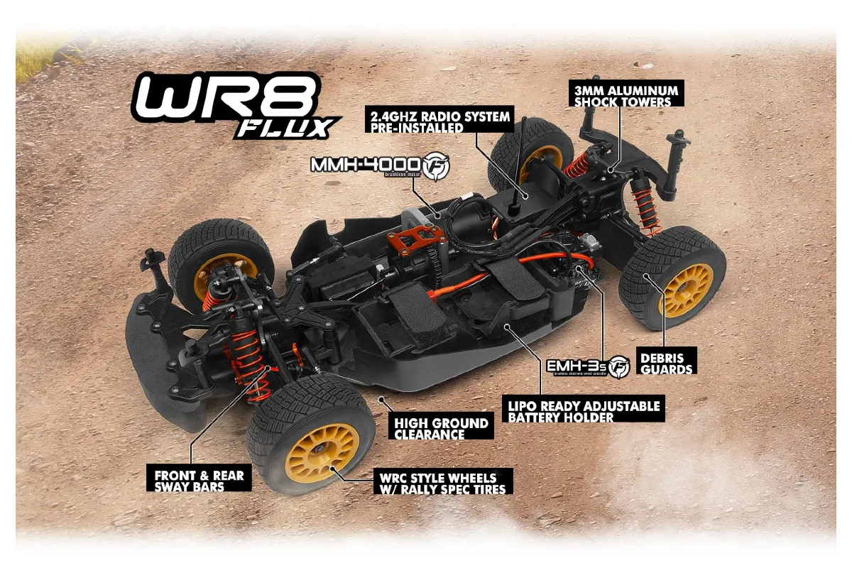 HPI 1 8 WR8 Flux Richard Burns Subaru Impreza WRC 2001 4WD Electric Brushless RTR RC Rally Car 160217