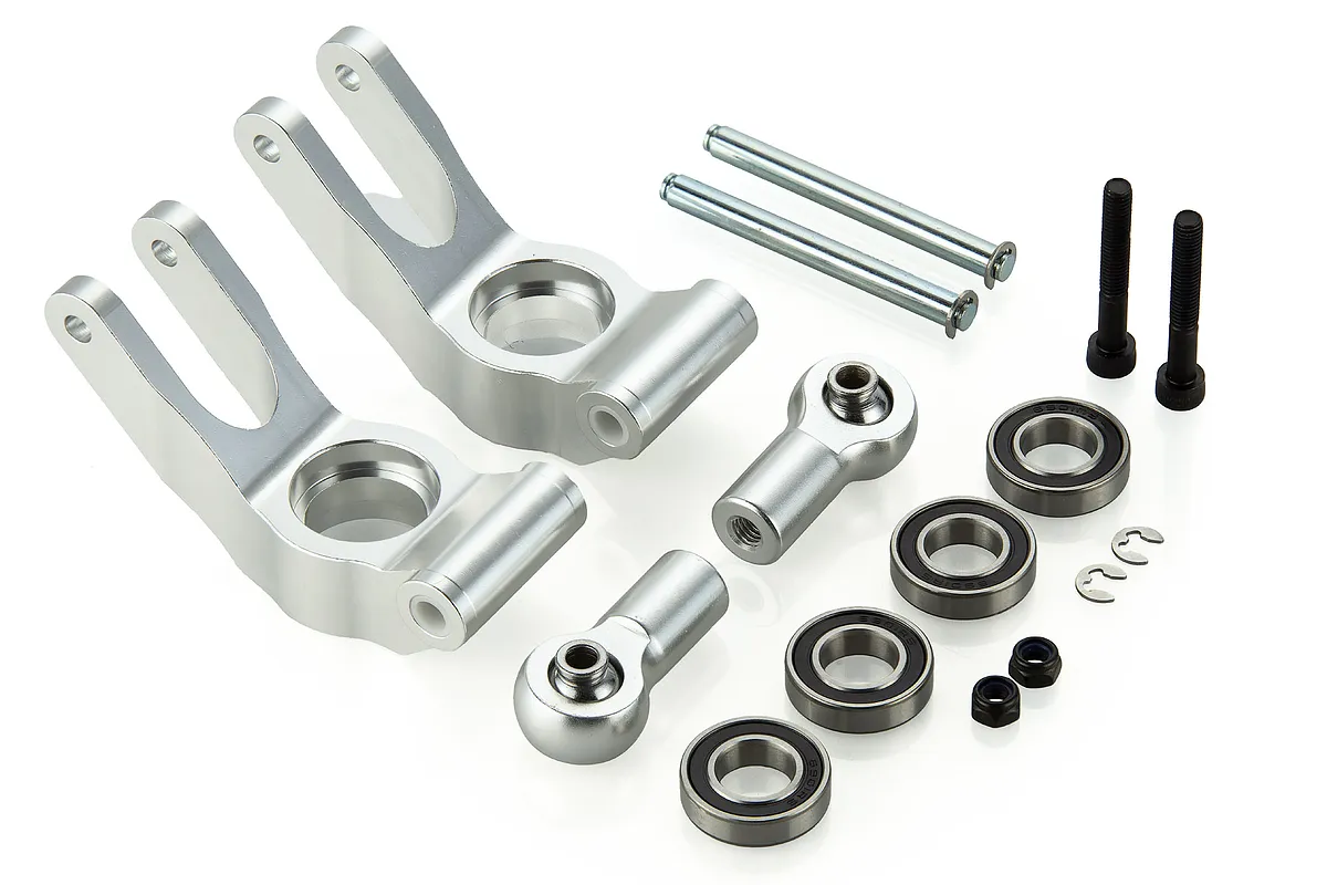 Rovan V2 Silver Aluminium Rear Hub Carriers Set | 854592