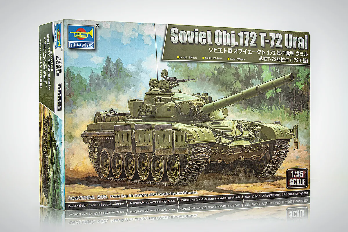 Trumpeter 1/35 Soviet Obj.172 T-72 Ural Tank Scaled Plastic Model Kit | 09601