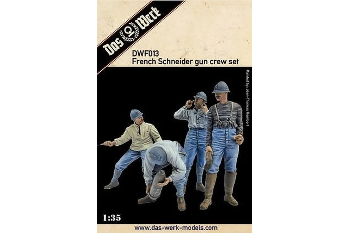 Das Werk 1/35 French Schneider C175 Howitzer Gun Crew Figure Set 4Pcs ...