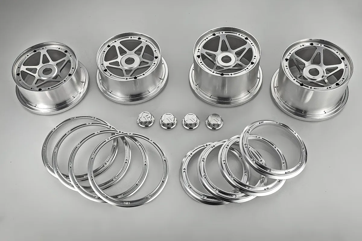 Rovan 1/5 Silver Aluminium 5 Star Beadlock Rims 4Pcs | 855302