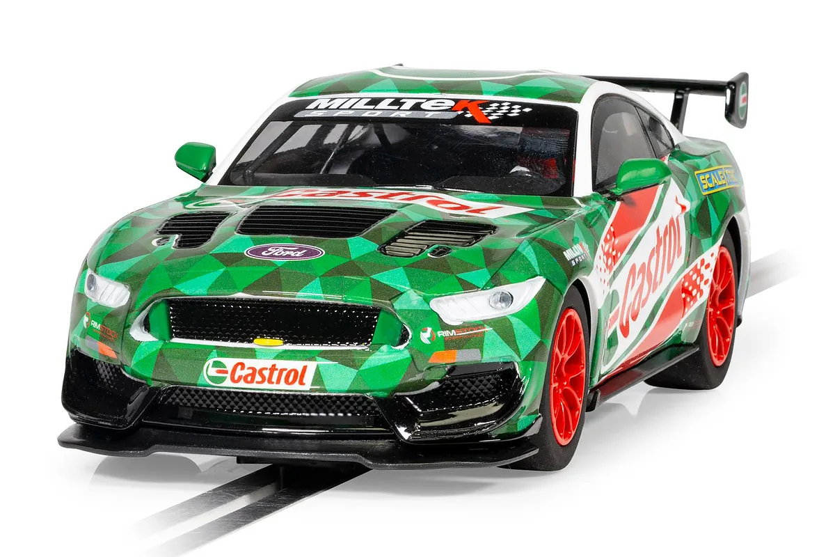 Scalextric 1/32 Ford Mustang GT4 'Castrol Drift Car' Slot Car | C4327