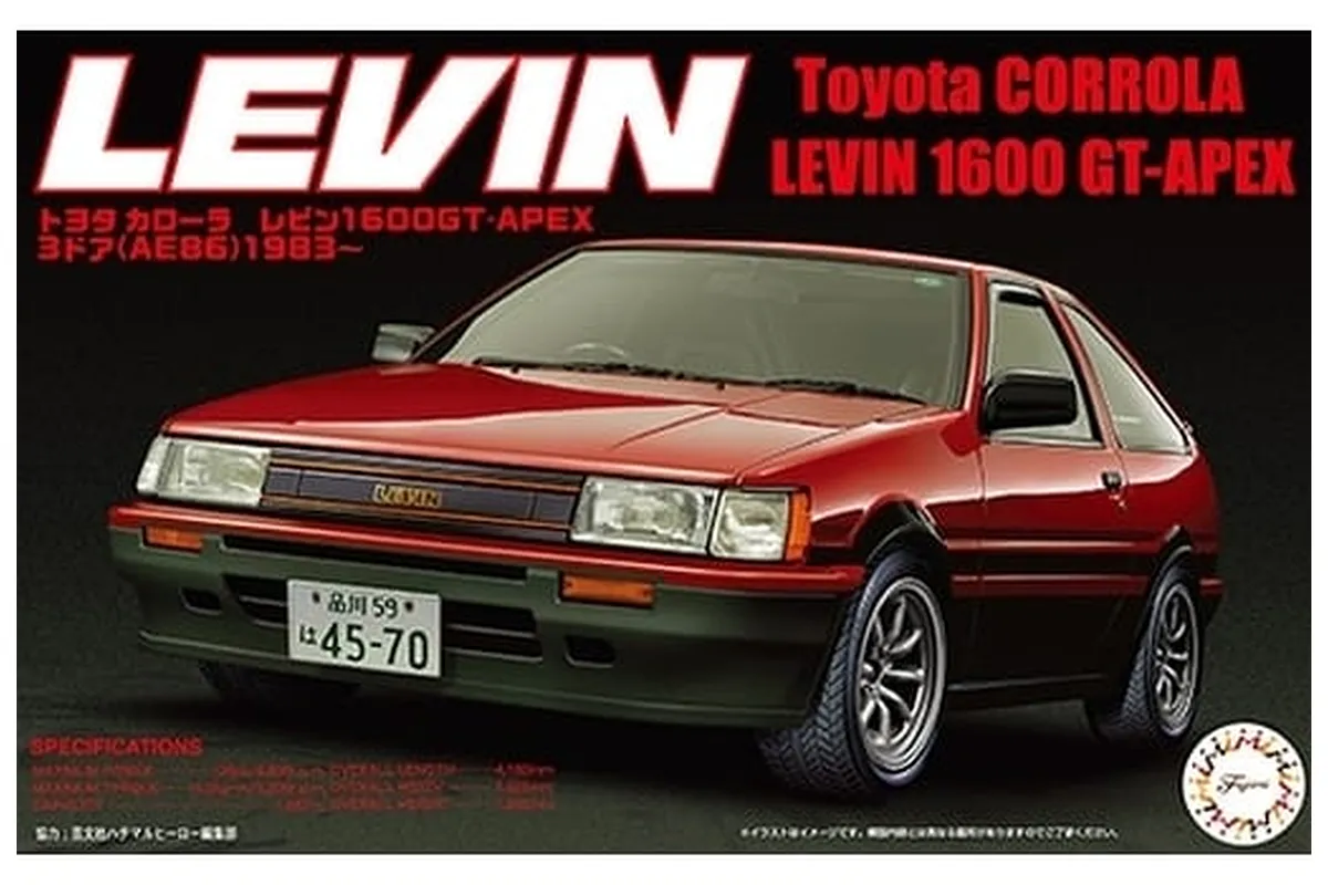 Fujimi 1/24 1983 Toyota AE86 Levin Scaled Plastic Model Kit | 047232