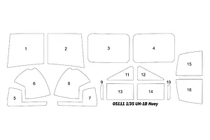 Trumpeter 1/35 Bell UH-1B Huey Iroquois Helicopter Scaled Plastic Model ...