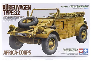 Tamiya 1/35 German Kubelwagen Type 82 Africa-Corps Truck Scaled Plastic ...