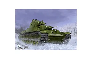 Trumpeter 1/35 Soviet T-100 Heavy Tank Scaled Plastic Model Kit | 09590
