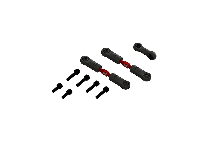 ARRMA Red Aluminium Steering Turnbuckles Set | ARA340208