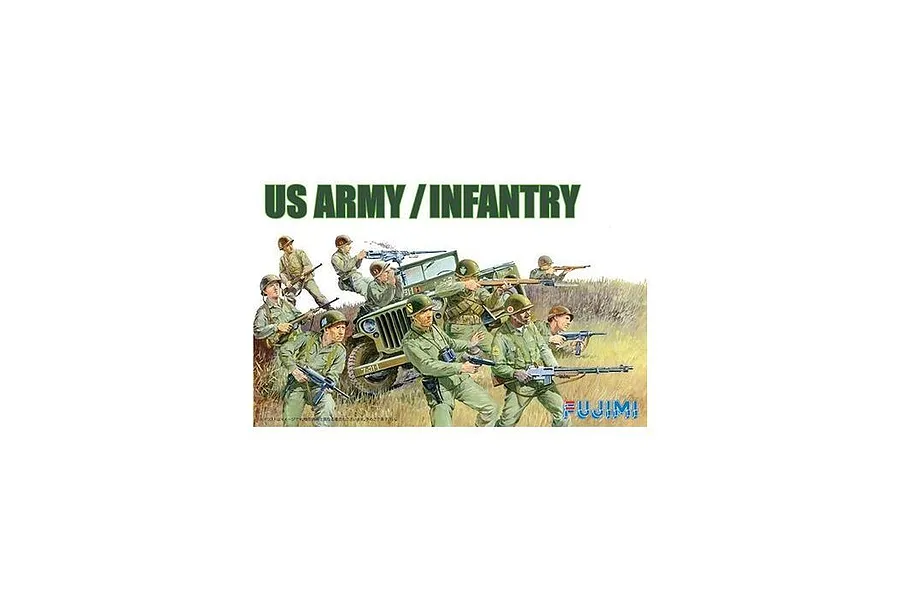 Fujimi 1/76 US Army Infantry Set (WA-27) Scaled Plastic Model Kit | 761213