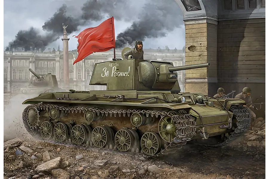 Hobby Boss 1/48 Russian KV-1 1942 Simplified Turret Tank Scaled Plastic ...