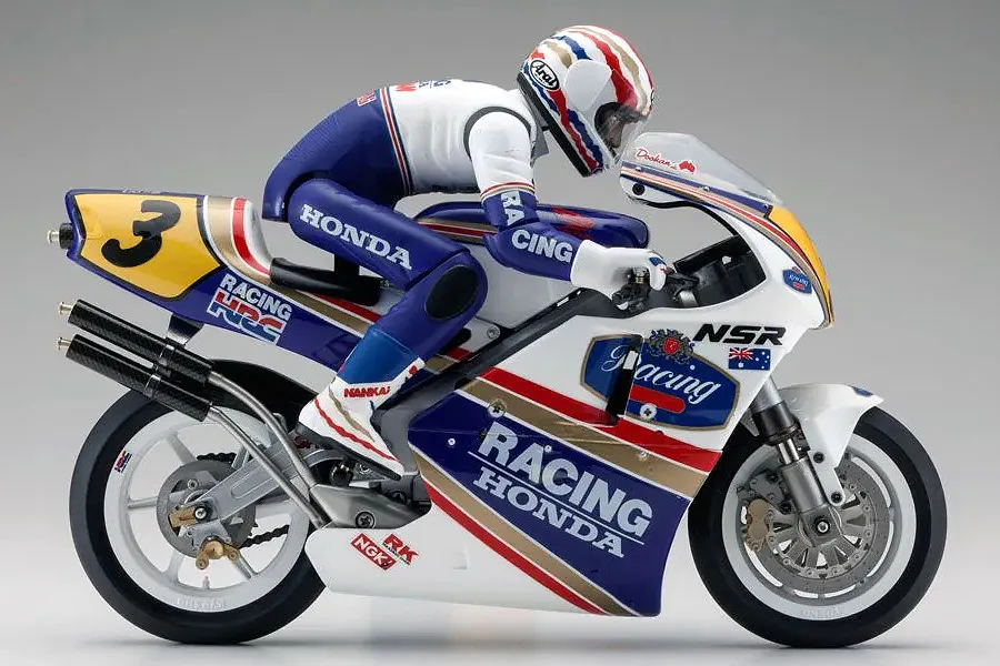 Kyosho 1/8 Honda NSR500 1991 Hanging On Racing Electric RC Motorcycle Kit | 34932