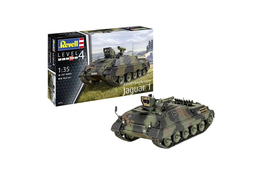 Revell 1/35 Raketenjagdpanzer Jaguar 1 Tank Scaled Plastic Model Kit ...
