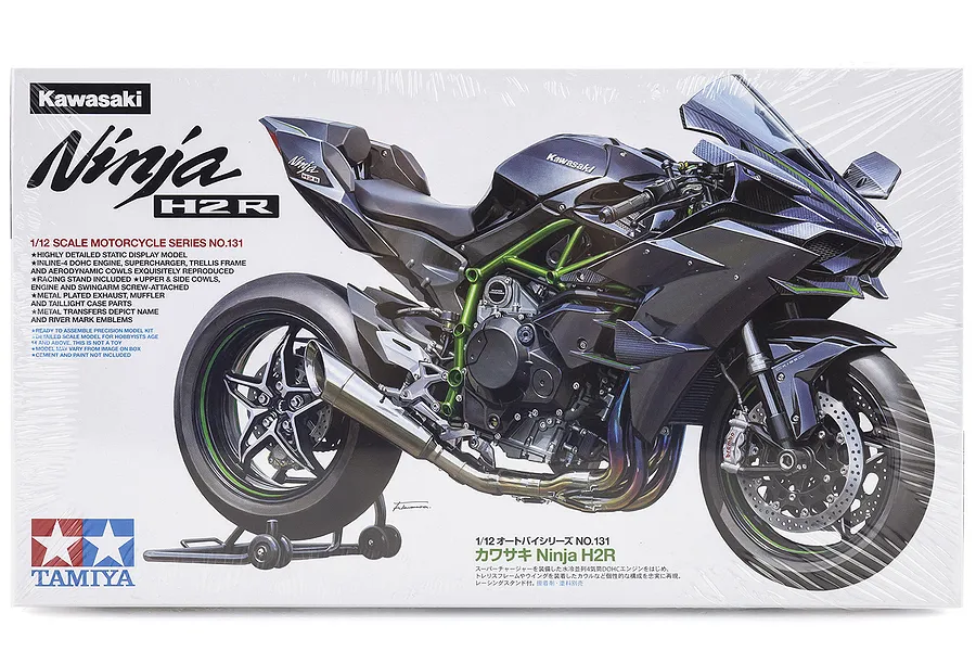 Tamiya 1/12 Kawasaki Ninja H2R Motorcycle Plastic Model Kit | 14131