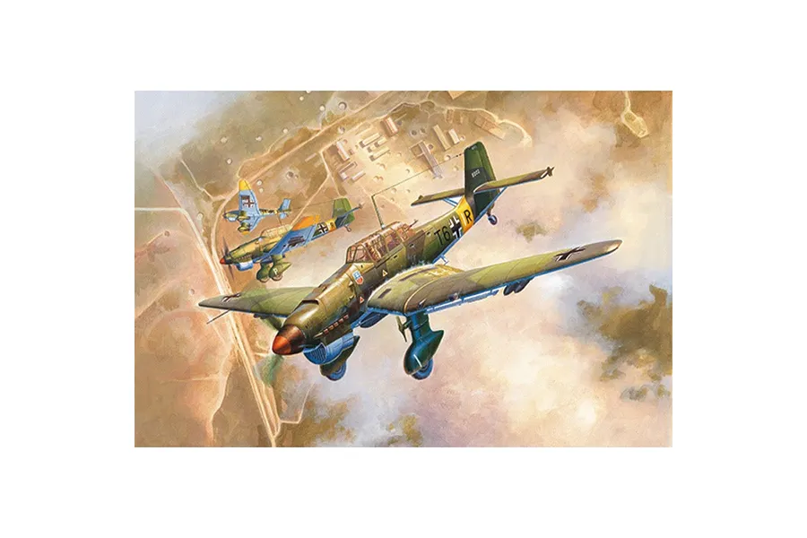 Trumpeter 1/24 Junkers Ju-87B-2 Stuka Bomber Scaled Plastic Model Kit ...