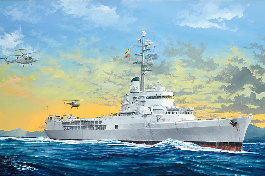 Trumpeter 1/350 Jeanne d’Arc Cruiser Scaled Plastic Model Kit | 05635
