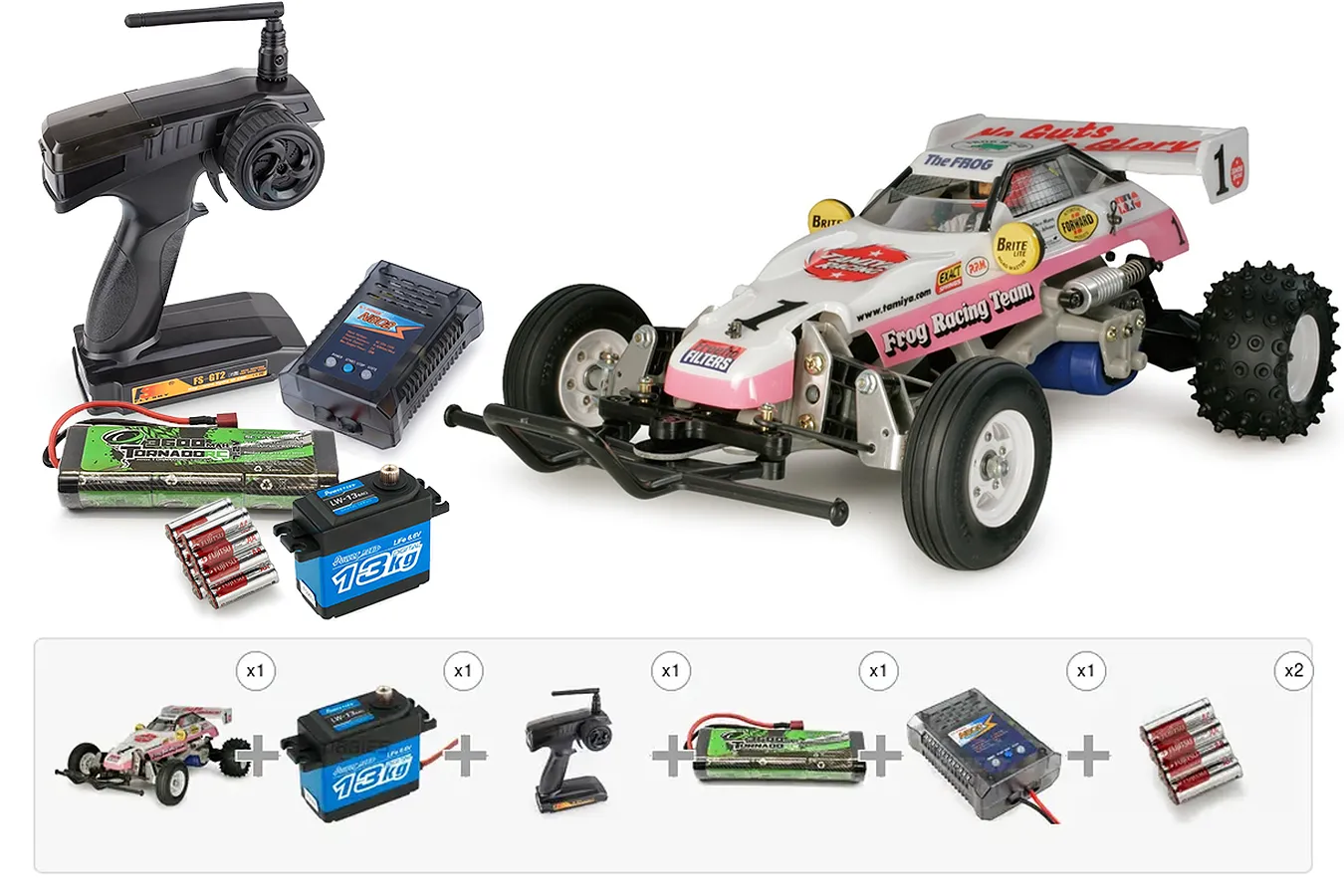 Tamiya Frog RC Buggy Kit - Essentials Builders Bundle