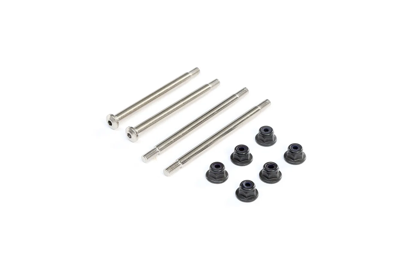 TLR Outer Hinge Pins, 3.5mm, Electro Nickel (2): 8X
