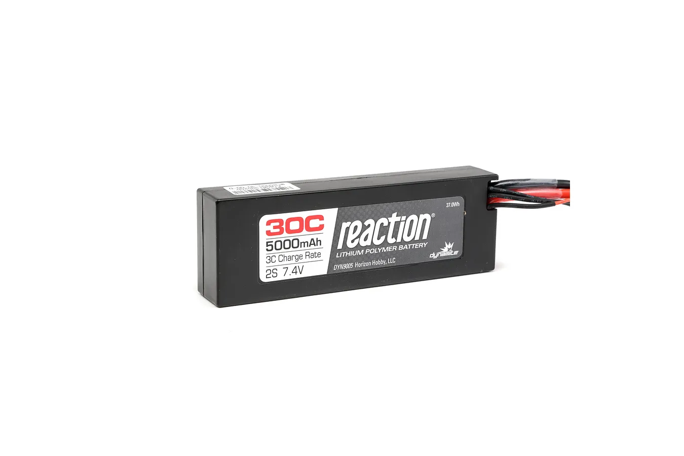 Dynamite 7.4V 5000mAh 2S 30C Reaction Hardcase LiPo Battery: EC3