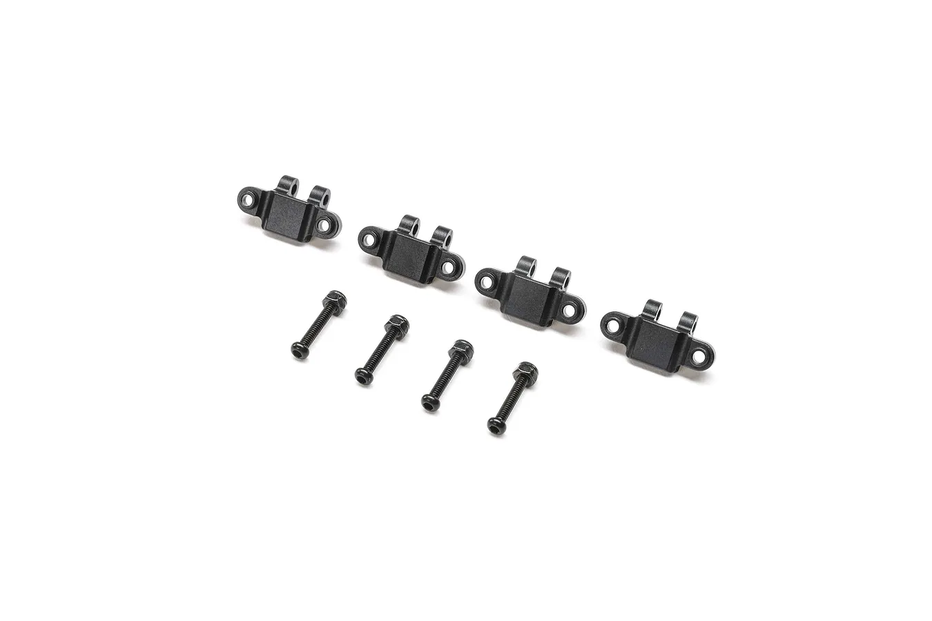 TLR Aluminum Lower Shock Mount, Black: Mini LMT (4)