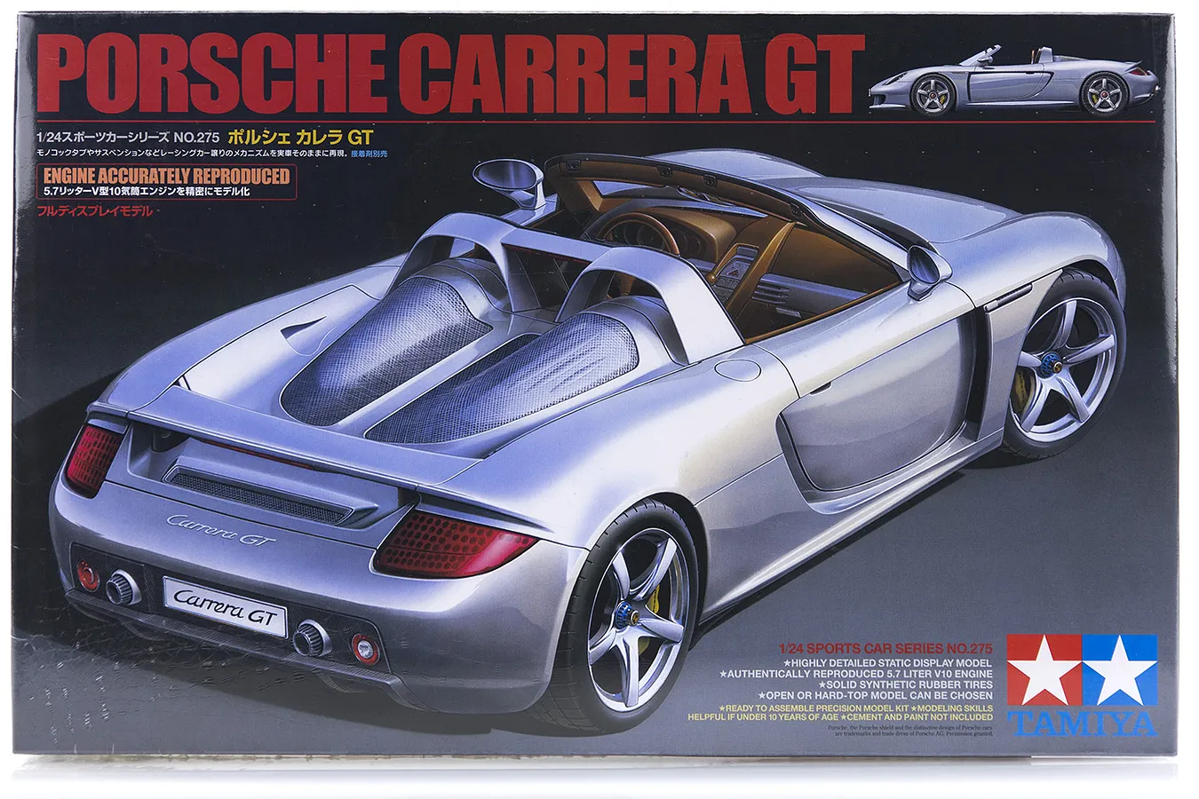 Tamiya 1/24 Porsche Carrera GT Scaled Plastic Model Kit