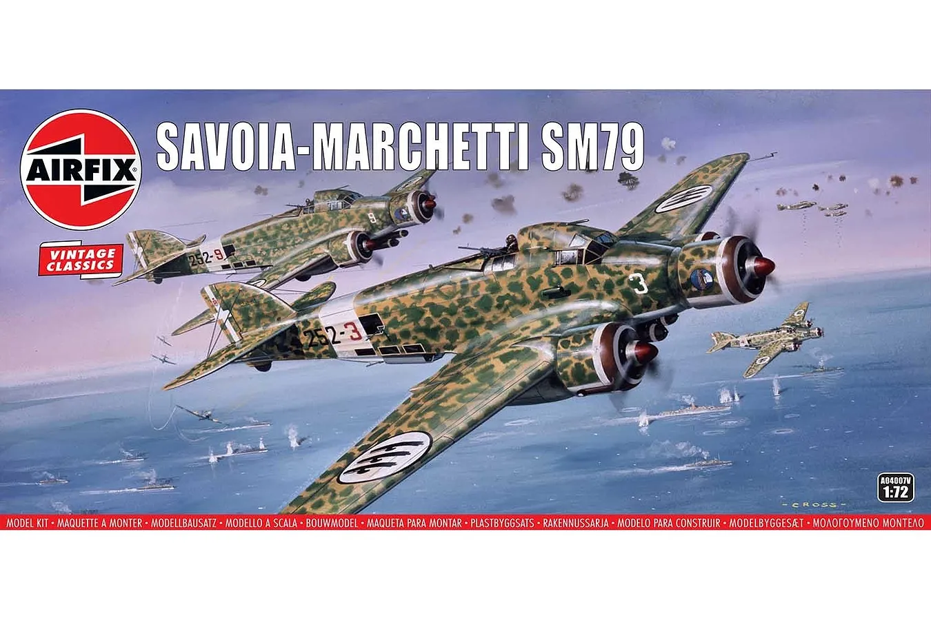 Airfix 1/76 Savoia-Marchetti SM.79 Bomber Scaled Plastic Model Kit