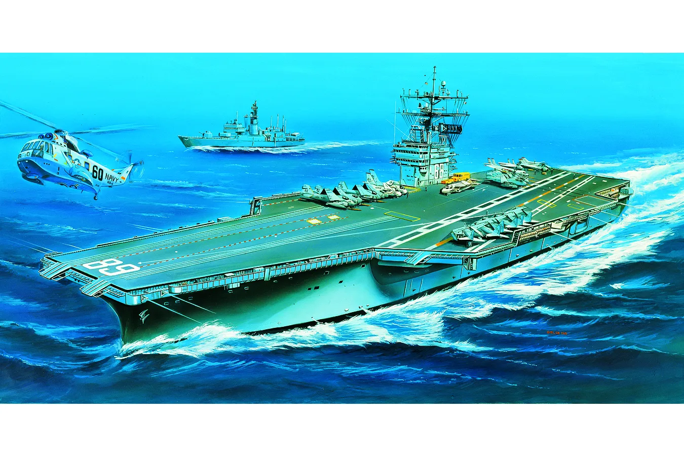 Academy 1/800 USS Nimitz [CVN-68] Aircraft Carrier Scaled Plastic Model Kit