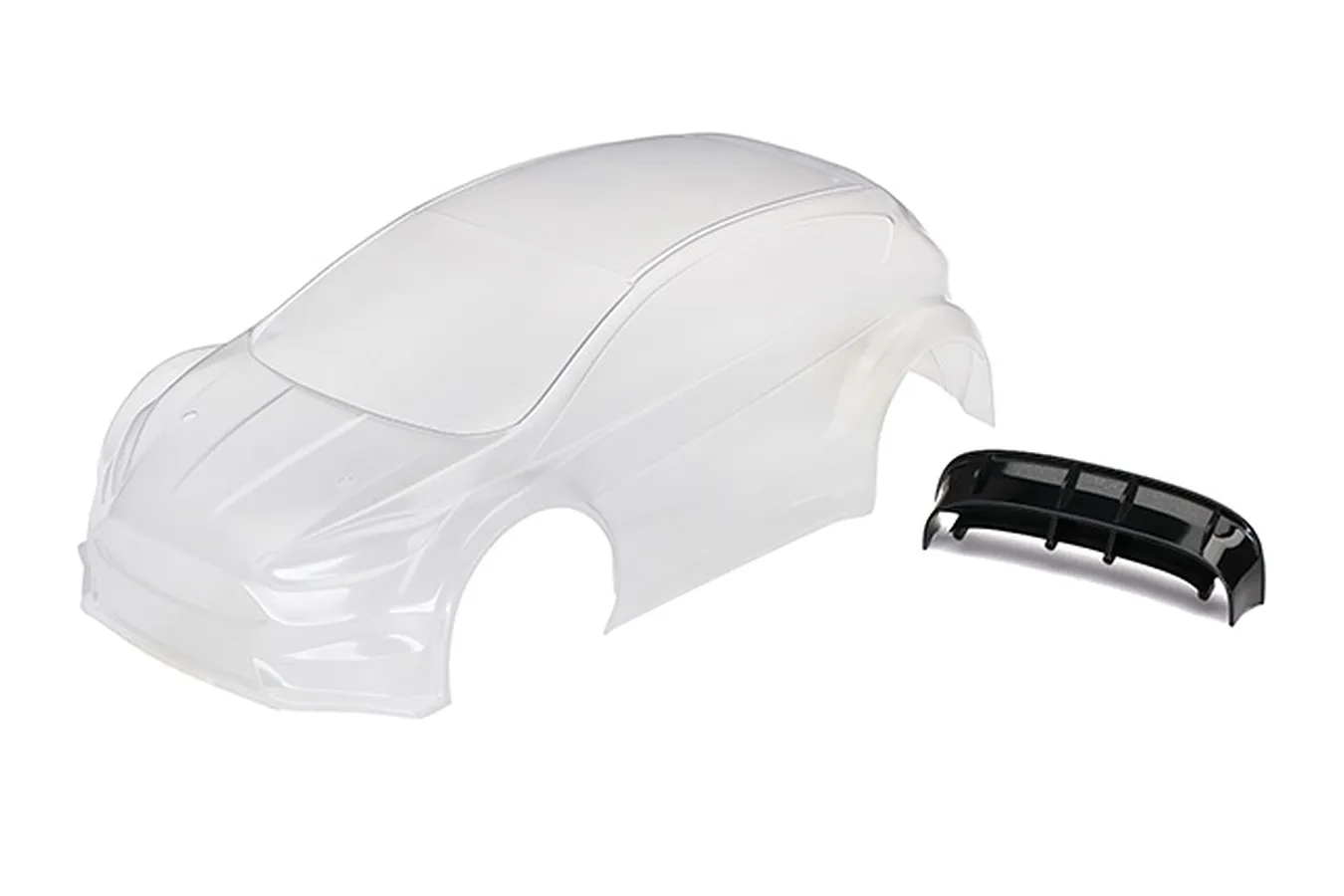 Traxxas 1/10 Ford Fiesta ST Clear Unpainted Body Shell w/ Wing