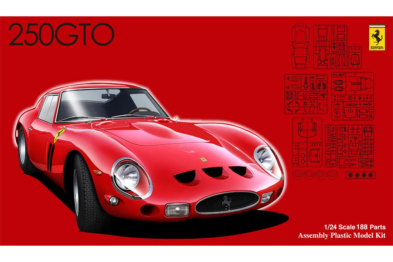 Fujimi 1/24 Ferrari 250 GTO Scaled Plastic Model Kit