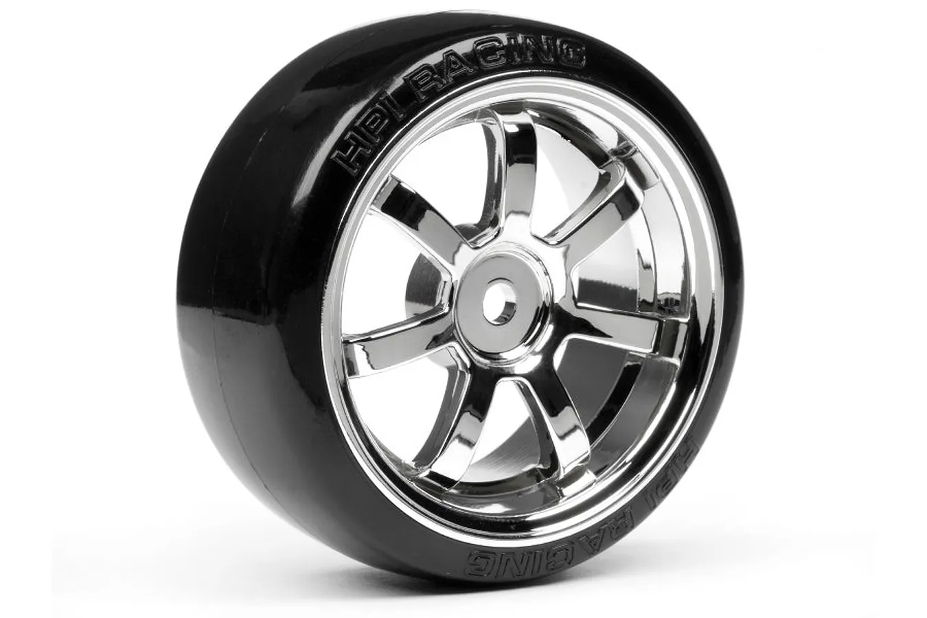 HPI 1.9" T-Drift Tyres on Chrome Rays 57S-Pro Rims - Wheels 2pcs