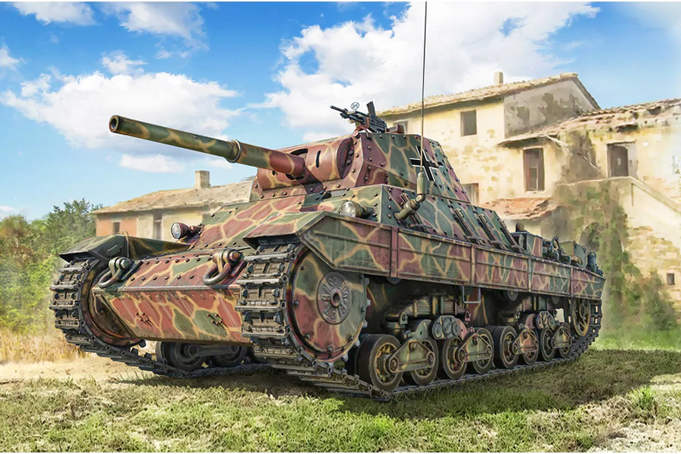 Italeri 1/35 Carro Armato P40 Heavy Tank Scaled Plastic Model Kit