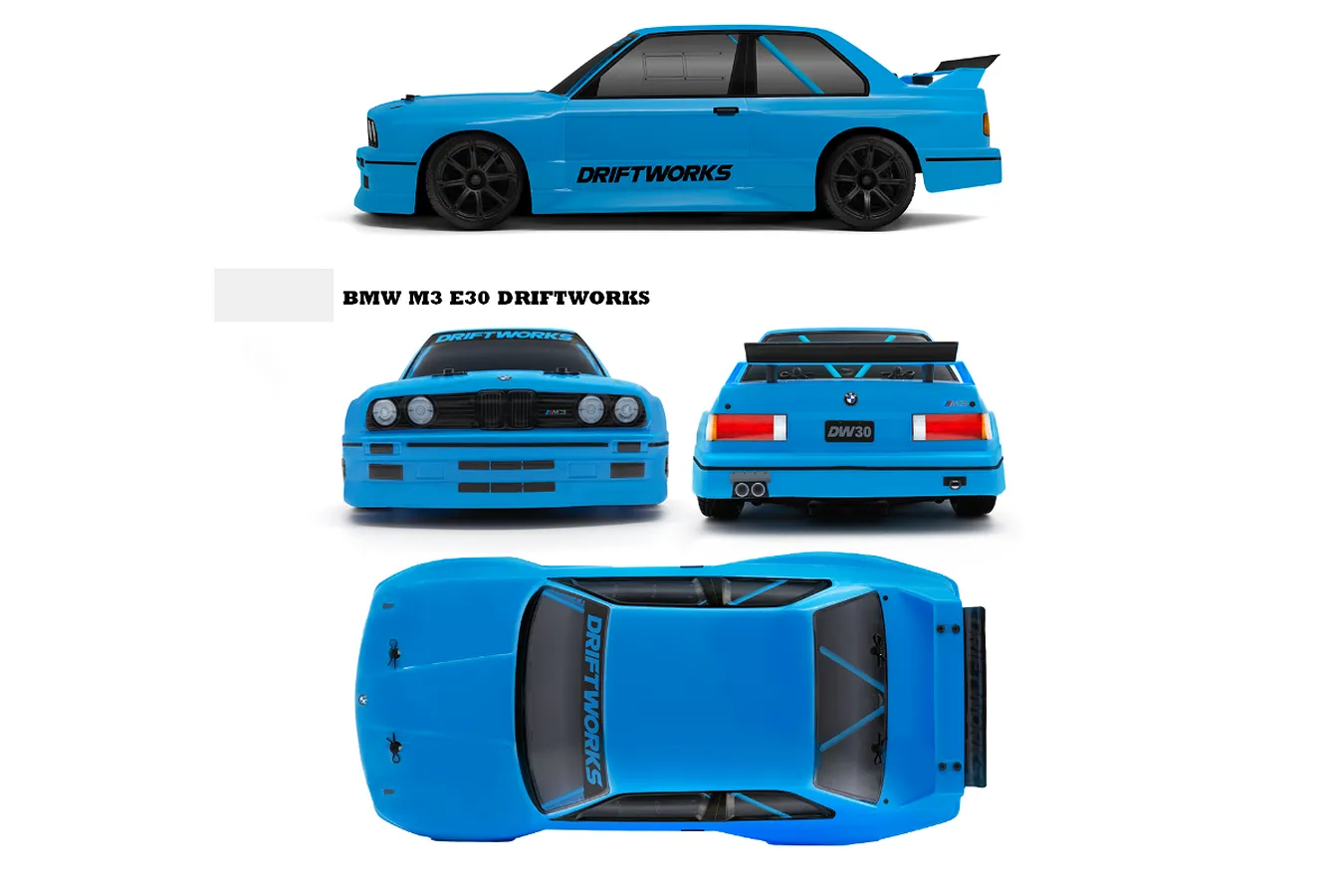 HPI Sport 3 Drift BMW M3 E30 Driftworks RC Drift Car Electric 4WD 1/10 ...