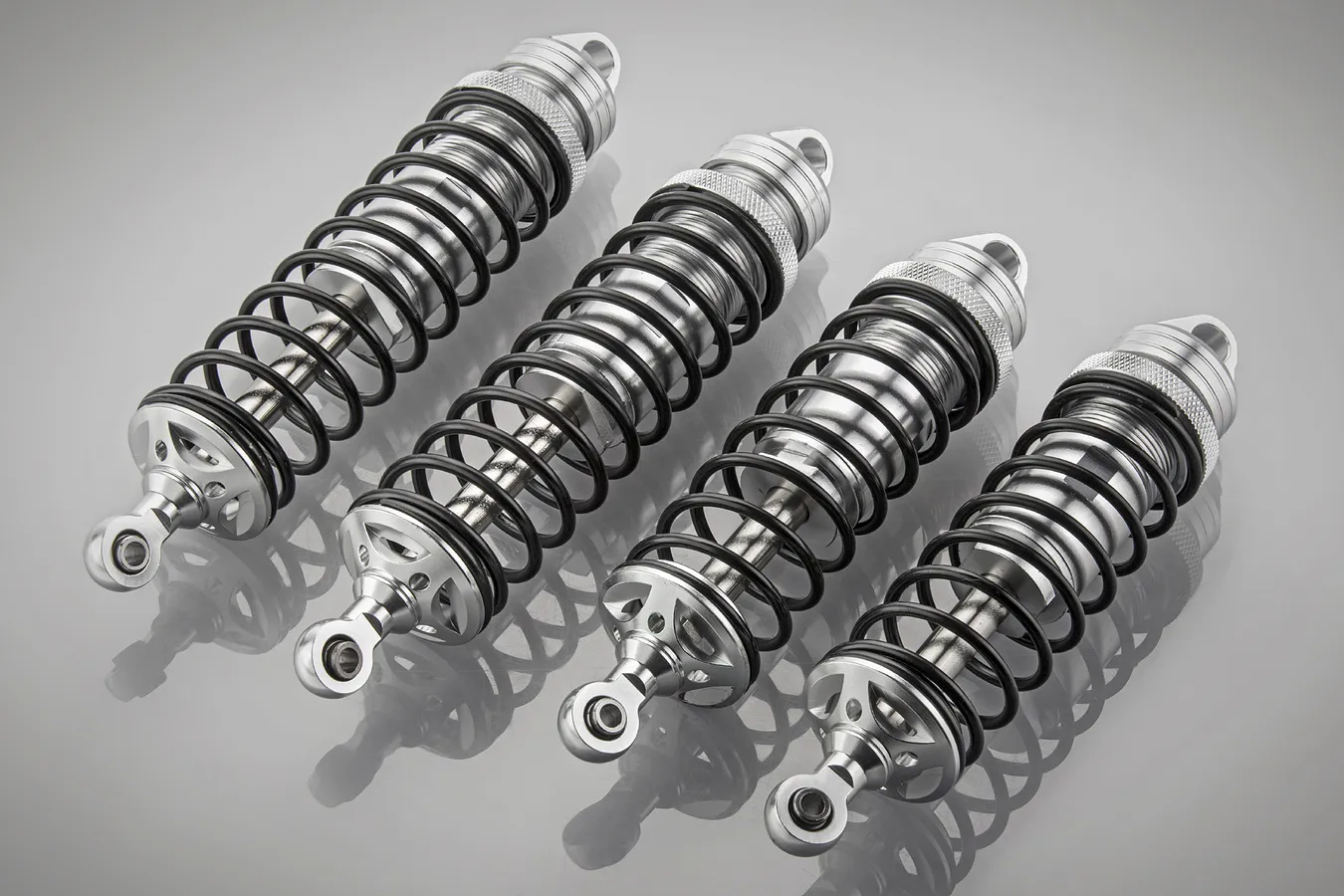 Rovan Silver Aluminium Adjustable Front & Rear Shocks 4Pcs