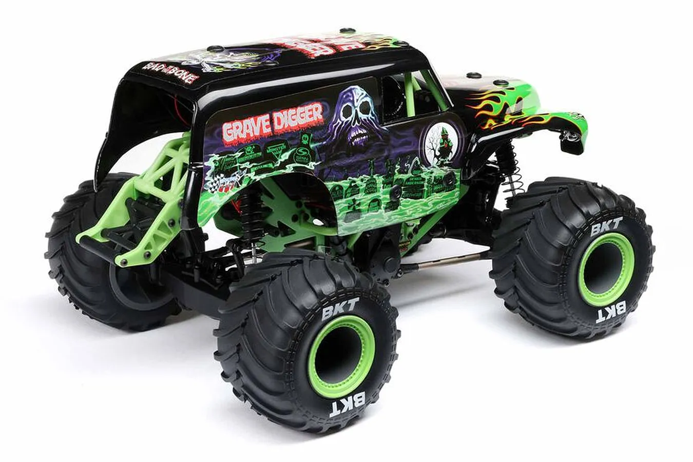 Losi Mini LMT Grave Digger RC Monster Truck Electric 4WD 1/18 Scale RTR ...