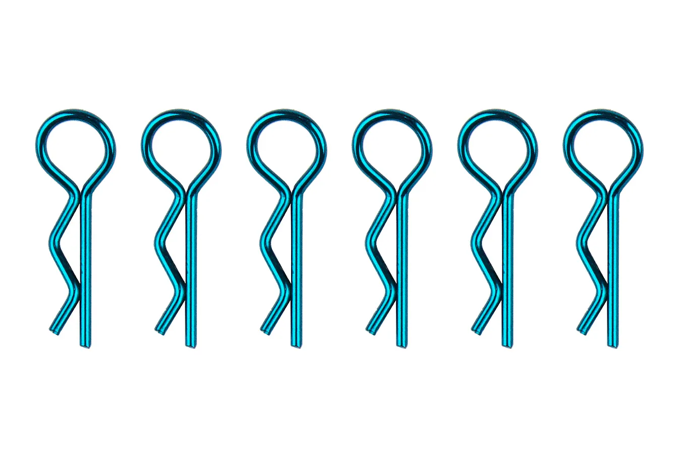 Team Associated Blue Short Body Clips 6Pcs