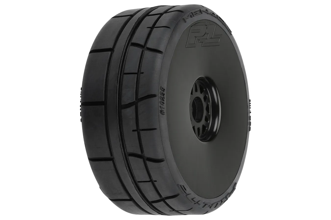 Pro-Line 1/8 Menace HP Speed Run Belted Tyres on Black Dish Rims ...
