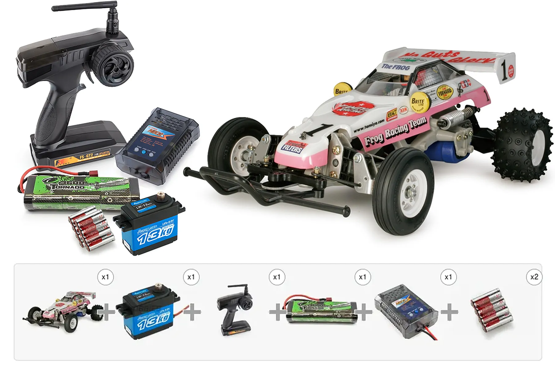 Tamiya Frog RC Buggy Kit - Essentials Builders Bundle