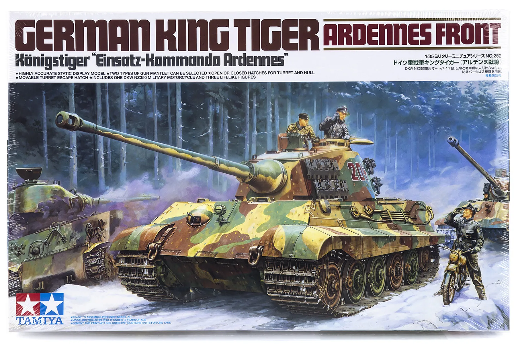 Tamiya 1/35 German King Tiger Tank (Ardennes Front) Scaled Plastic ...