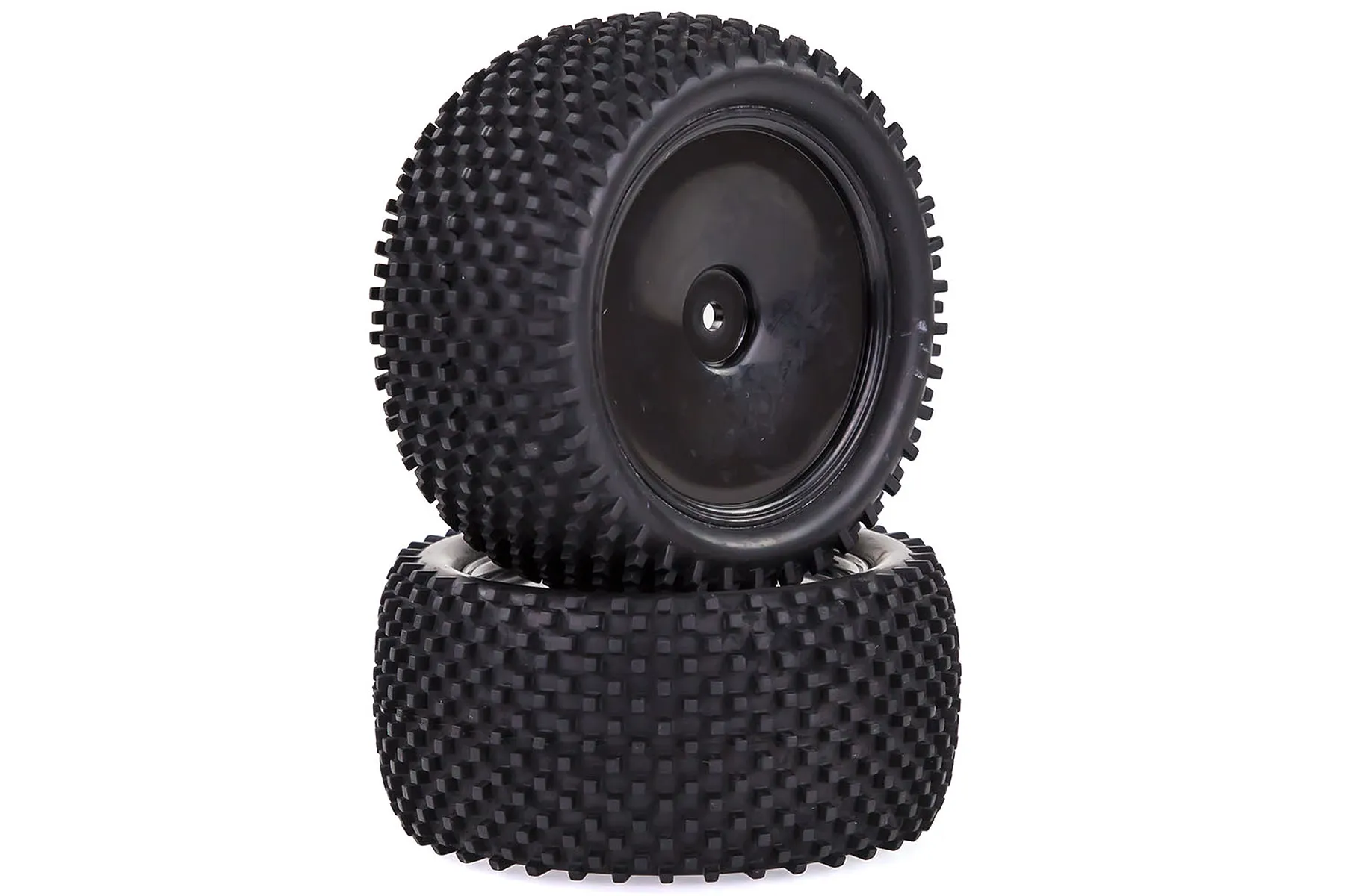 HSP 2.3" Mongoose Rear Knobby Tyres on Black Dish Rims - Wheels 2Pcs