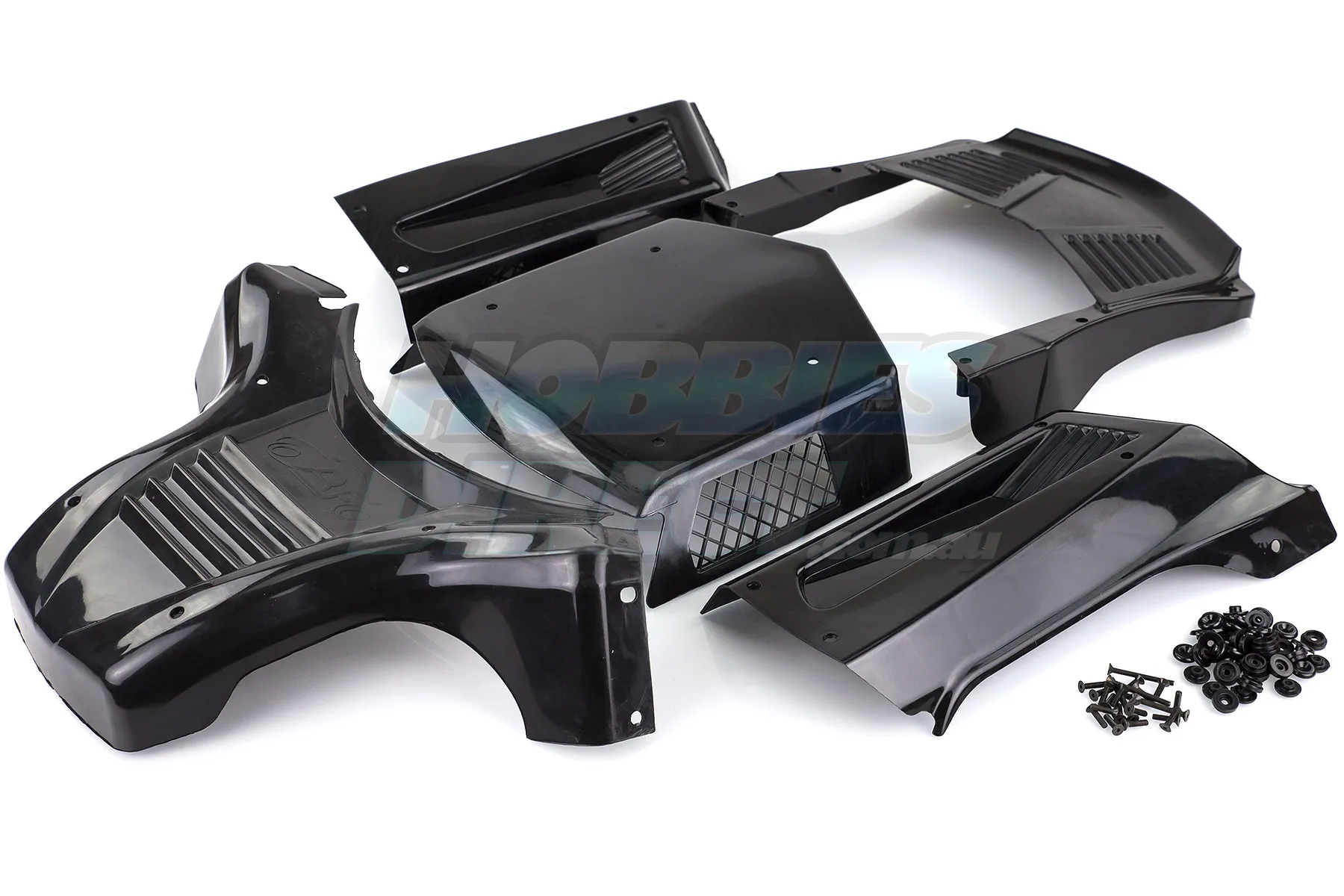 Rovan 5IVE-T Black Complete Injection Molded Panel Body Shell Set