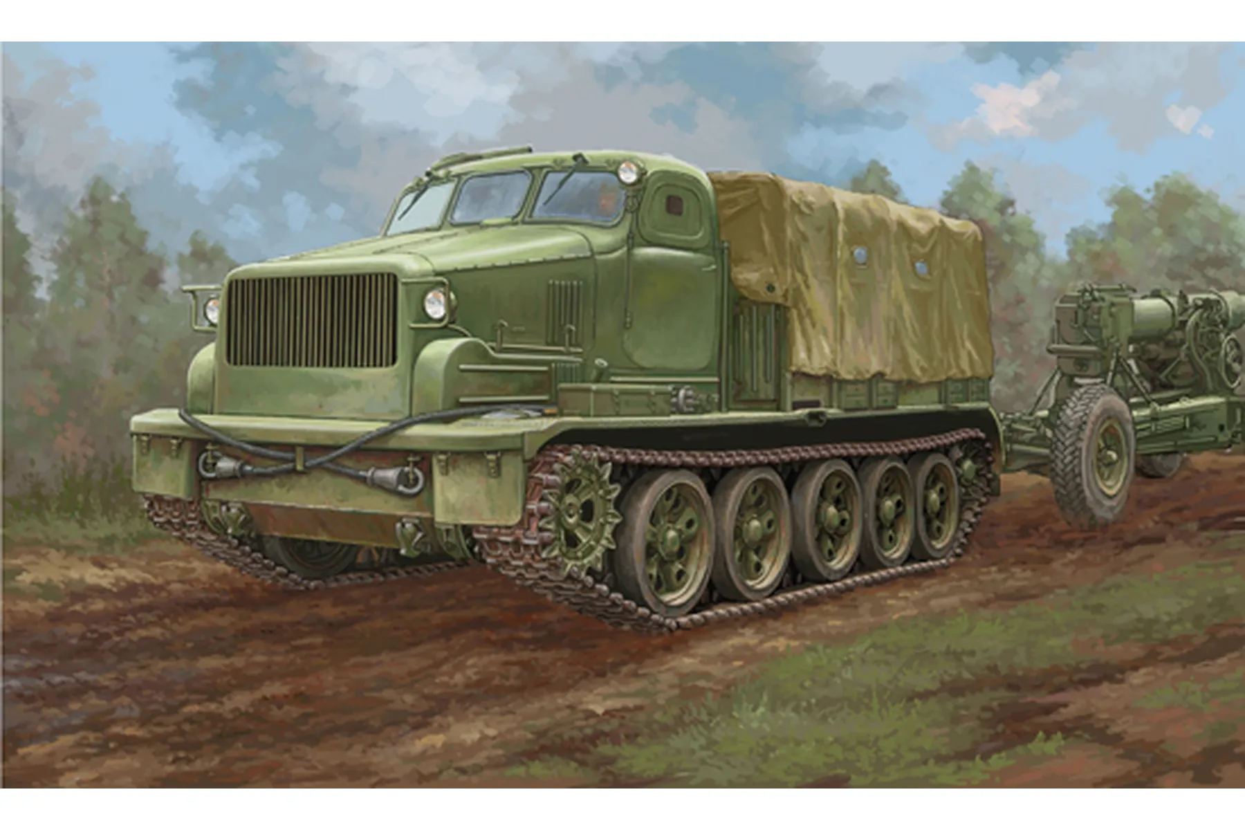 Trumpeter 1/35 Russian AT-T Artillery Prime Mover Tractor Scaled ...